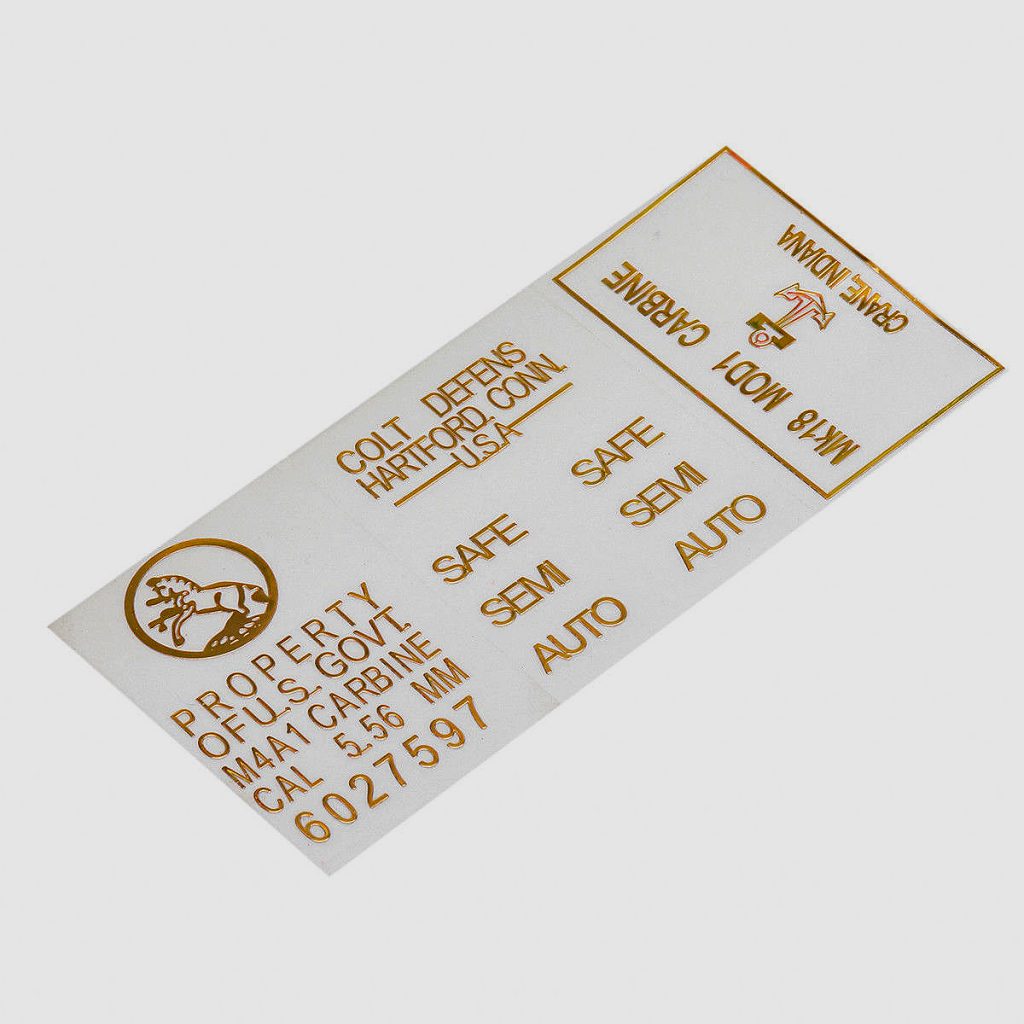 Metalic Gold M4A1 Sticker Set – Big Boss Tactical